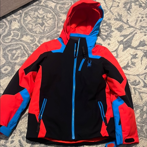 Spyder | Jackets & Coats | Spyder Kids Puffer Jacket Red Black And Blue ...